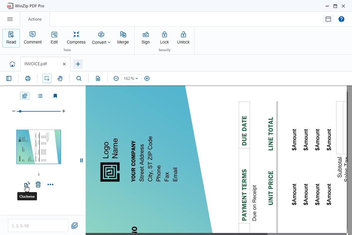 Rotate A PDF In Seconds WinZip PDF Pro